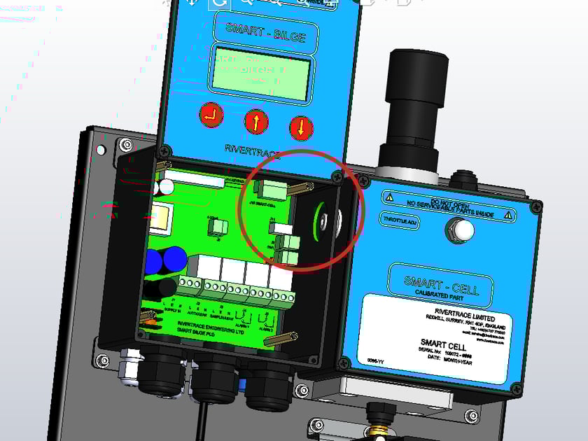 Smart bilge Measuring cell removal and replacement